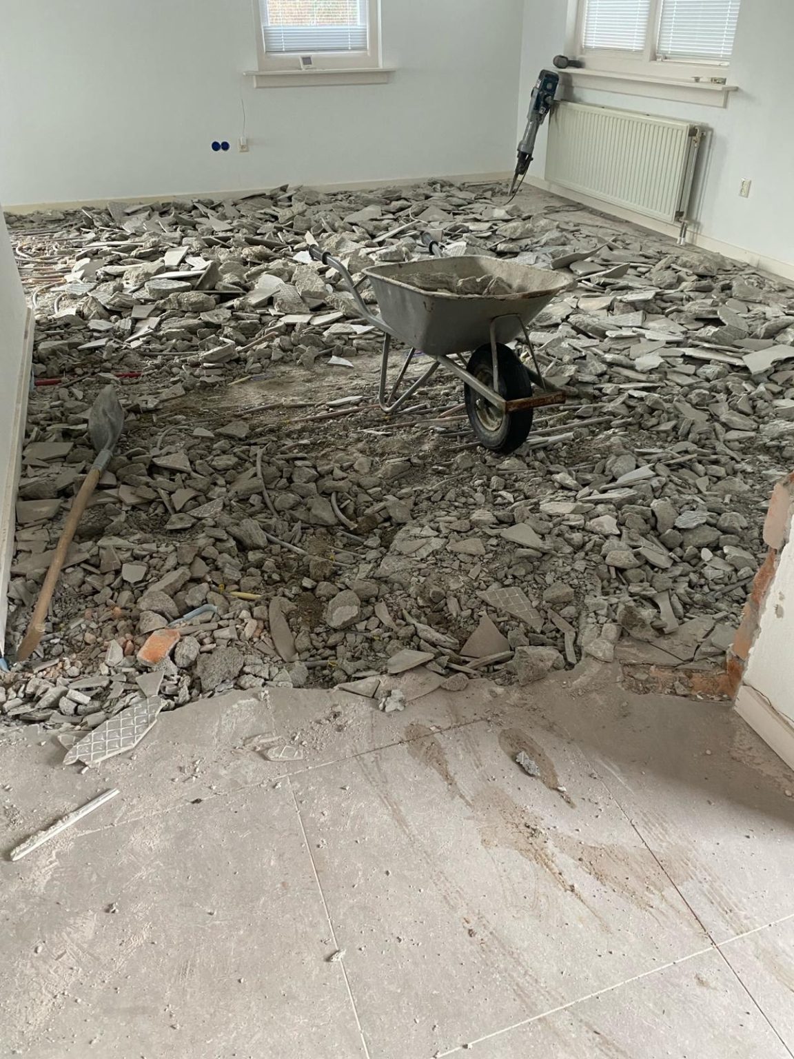 Slopen van bestaande vloeren - Duin tegels